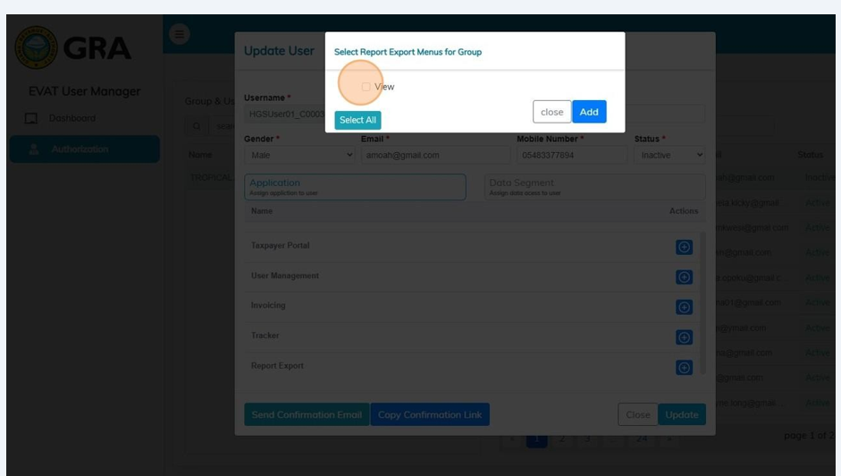 How to assign the Report Export Application to your EVAT Suite account ...